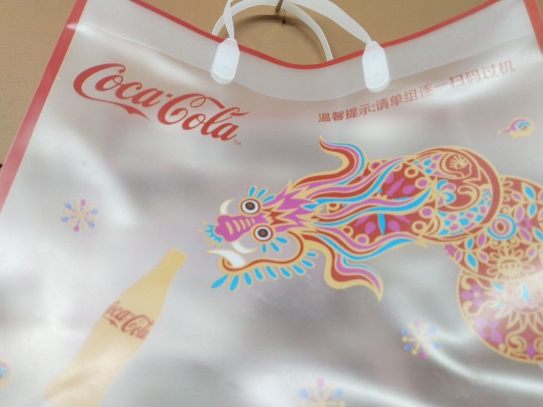 Coca Cola Coke Dragon Year CNY Shopping Bag, Hobbies & Toys ...