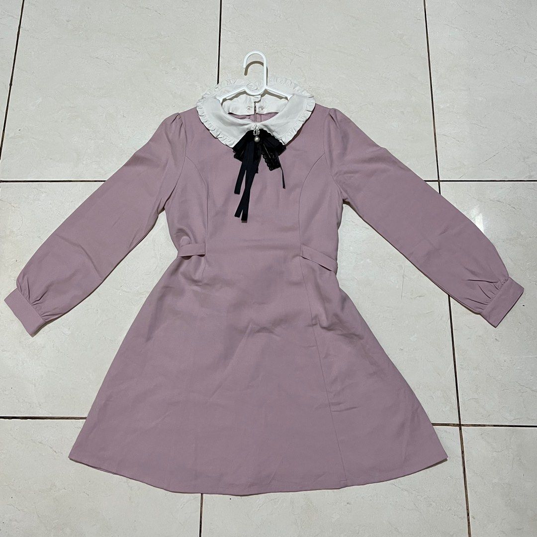 Dress Jirai Kei Ryousangata Ank Rouge Kawaii Cute, Fesyen Wanita ...