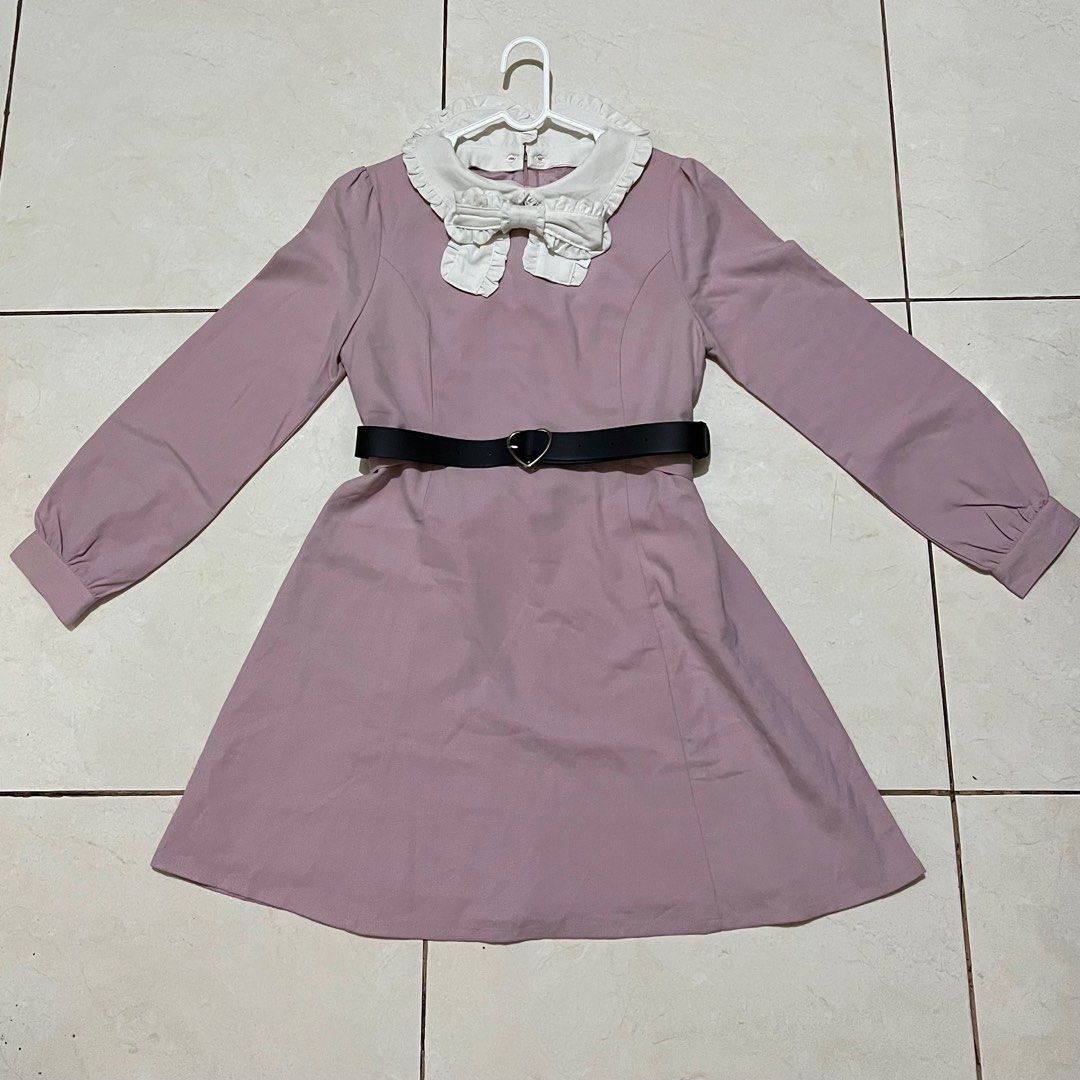 Dress Jirai Kei Ryousangata Ank Rouge Kawaii Cute, Fesyen Wanita ...