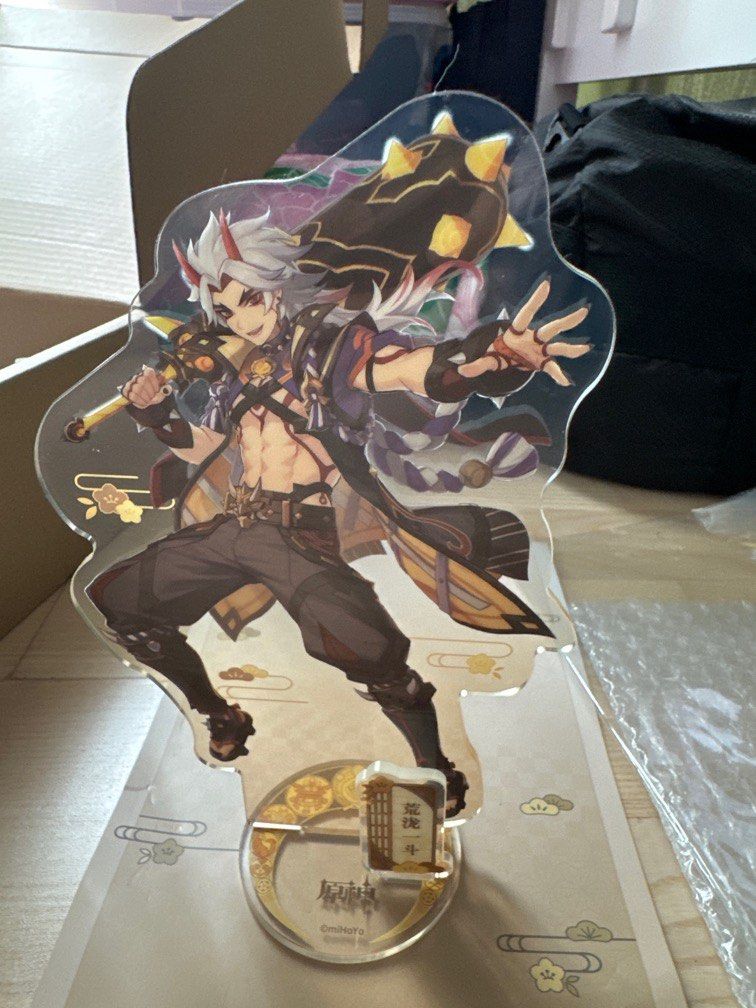 (Genshin Impact official) Arataki Itto Acrylic figurine, Hobbies & Toys ...