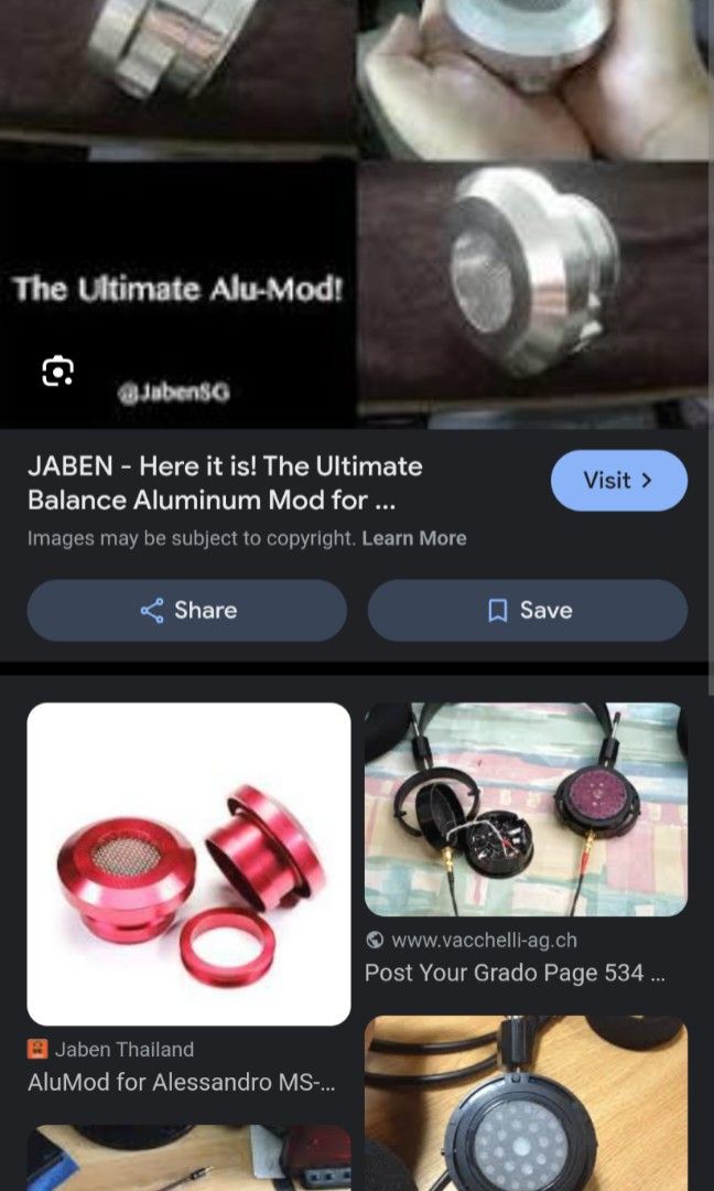 Grado Alumod Aluminum Modded shell Audiophile Headphone Hifi not sure ...