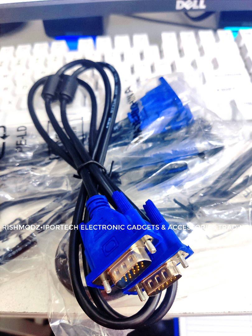 Heavy Duty VGA to VGA connector cable 15 pins for Desktop, Laptop ...