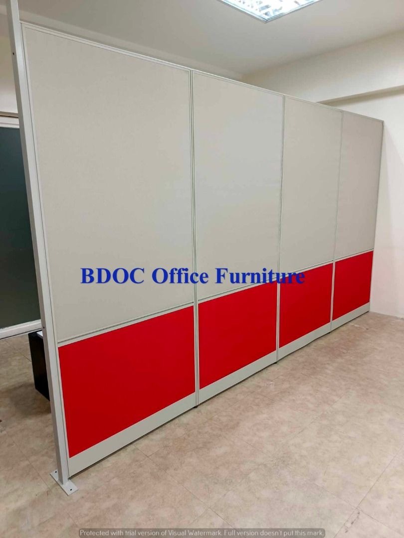 high panel wall divider full fabric 2 color / office partition / office ...
