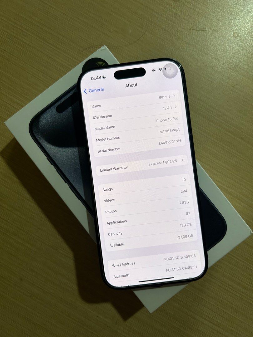 iPhone 15 Pro 128 GB Blue Titanium iBox, Telepon Seluler & Tablet, iPhone, iPhone 15 Series di ...