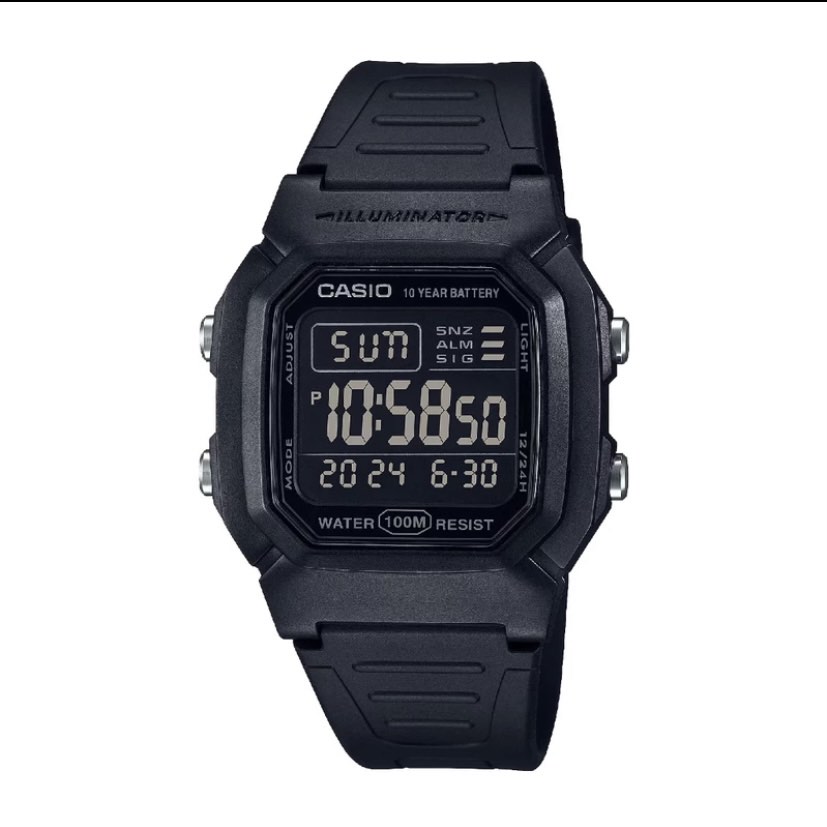 Jam Casio General W-800H-1B Men Digital Original Watch, Men's Fashion ...