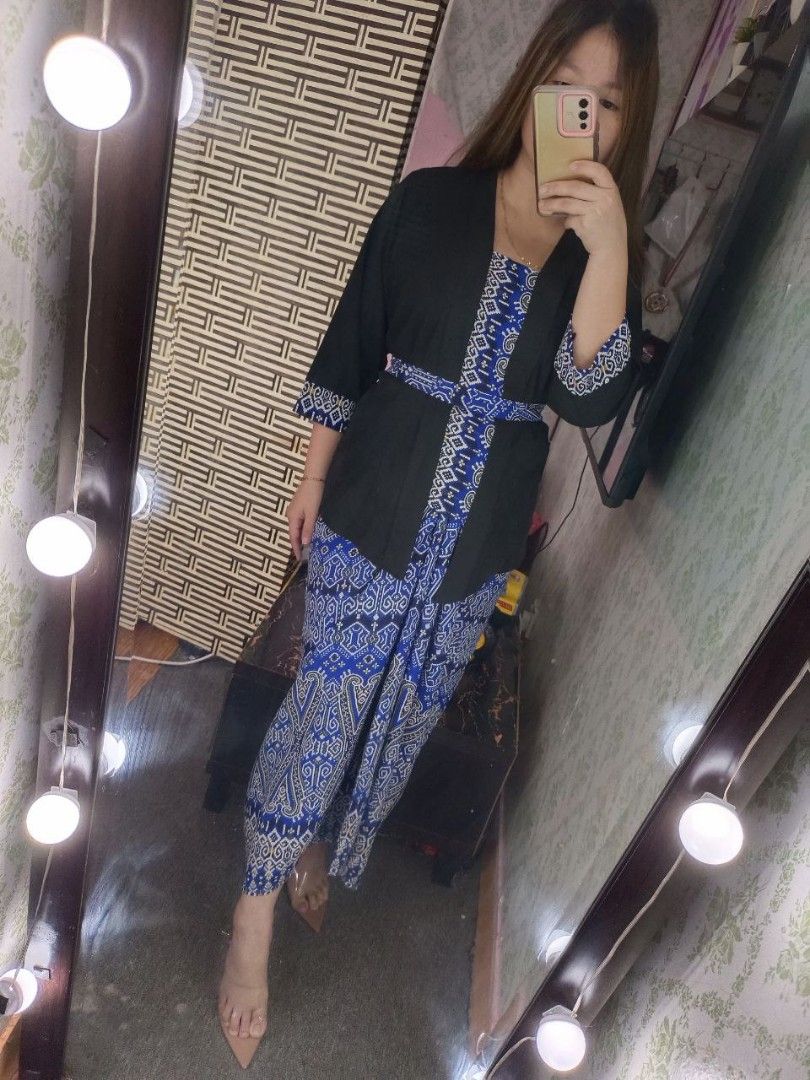 Kebaya Corak Pua Sabahan Borneo, Women's Fashion, Dresses & Sets ...