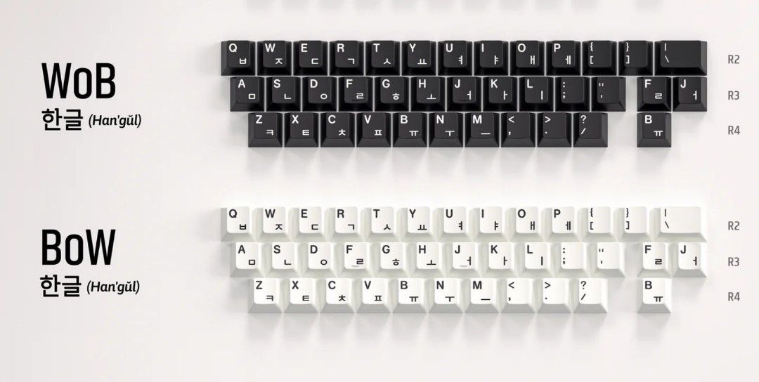 Key kobo Wob & Bow Hangul Korean alpha keycap for GMK EPBT MT3 CRP JTk ...