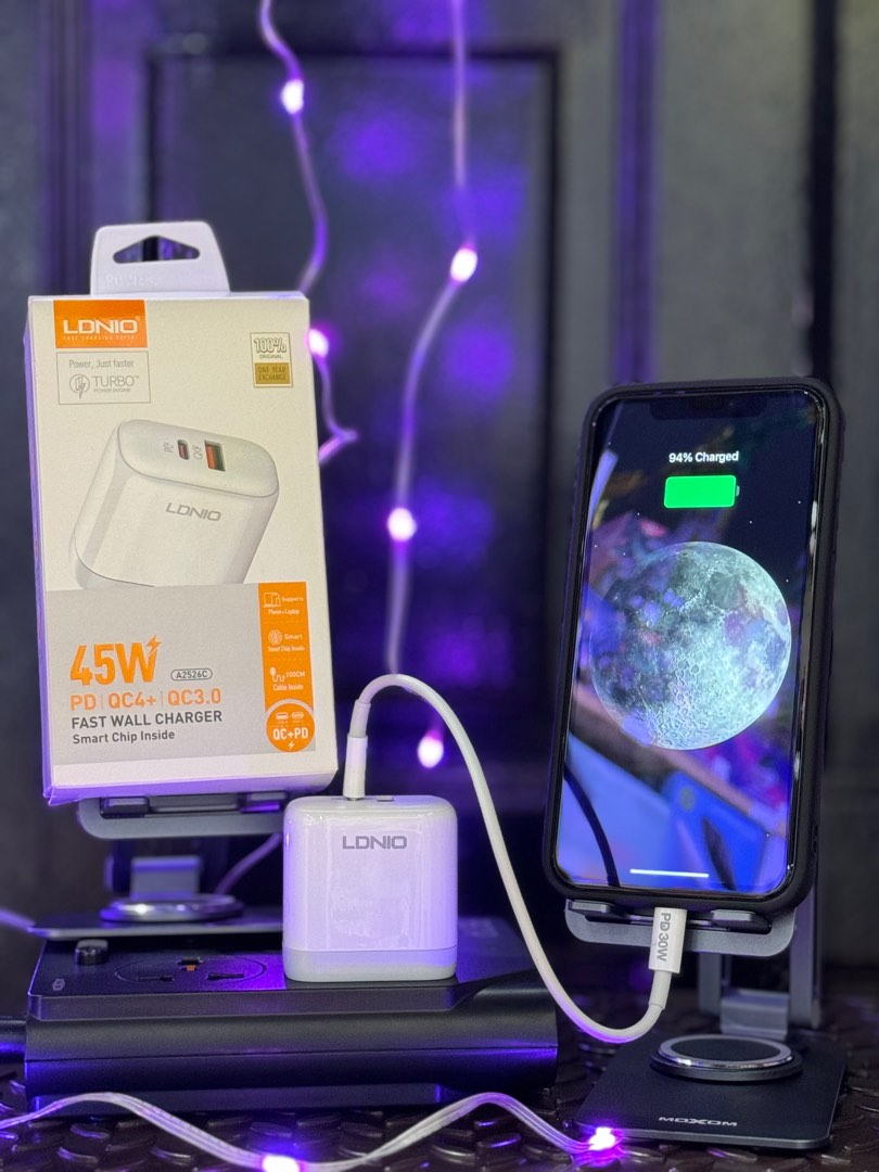 LDNIO (A2526C) 45W Fast Wall Charger, Mobile Phones & Gadgets, Mobile & Gadget Accessories ...