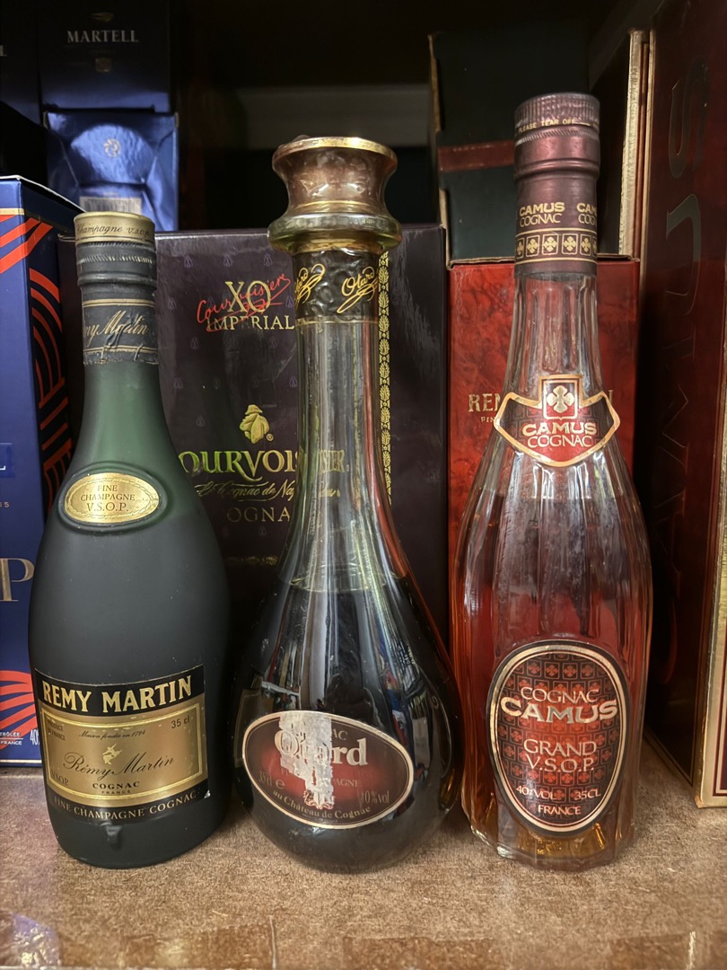 Liquor Clearance Stock, 3 Bottles 350ml Bundle Sale of Remy Martin Vsop Cognac with Otard Vsop ...