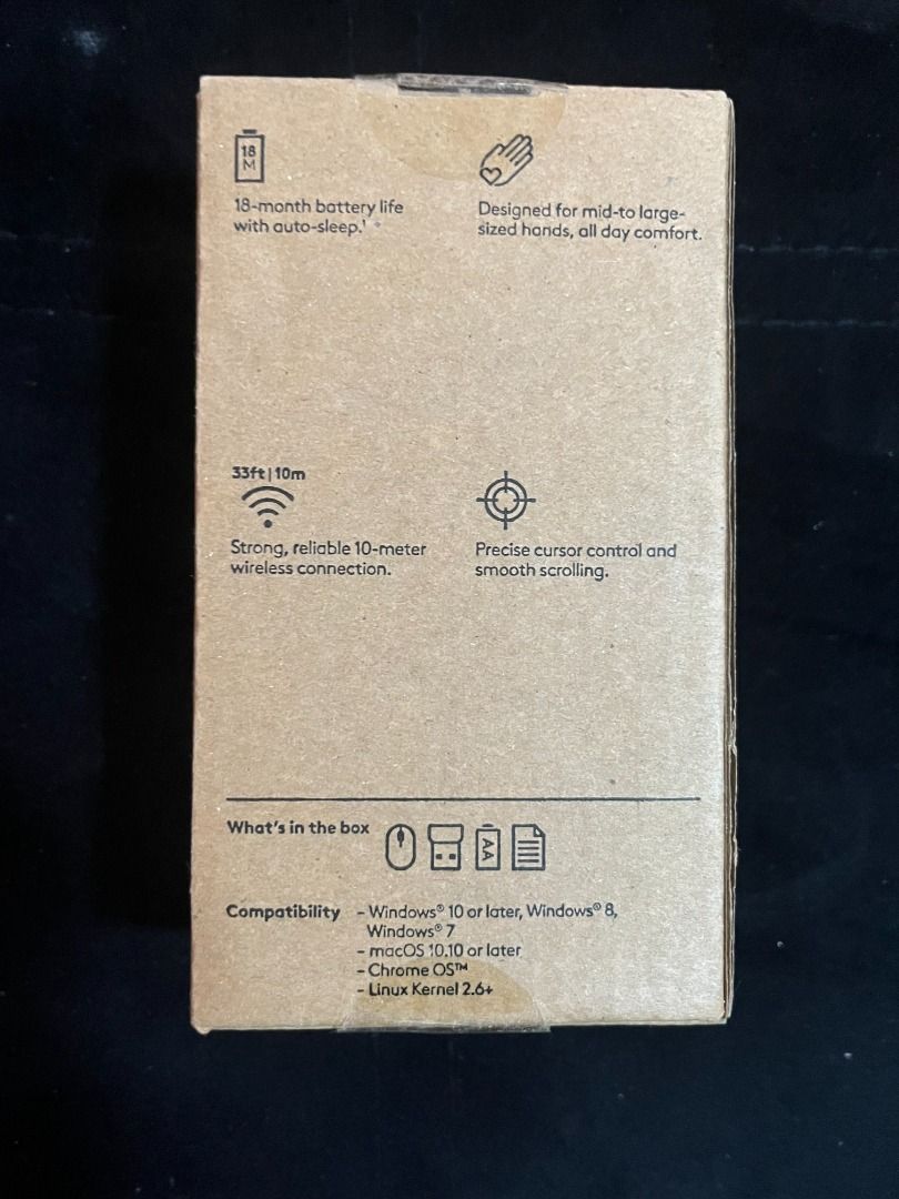 Logitech Wireless Mouse M191, Curve Design, 18-Month Battery with Power ...