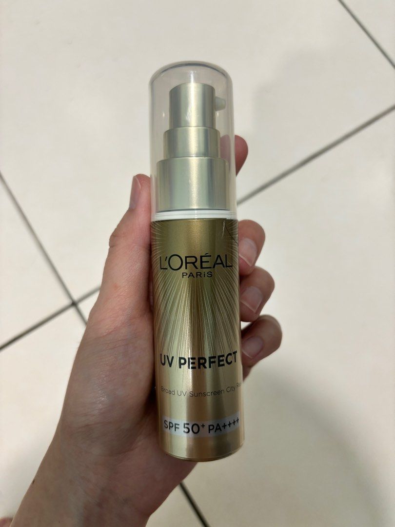 L'Oreal SPF 50+ PA++++ Paris UV Perfect Broad UV Sunscreen City Resist UV Protect (30ml), Beauty ...