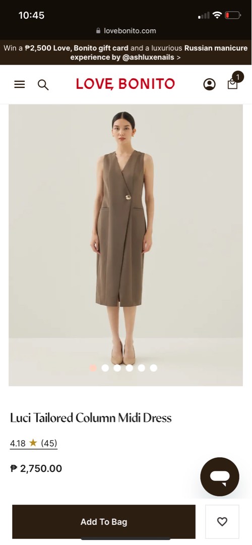 Luci Tailored Column Mini Dress, Women's Fashion, Dresses & Sets ...