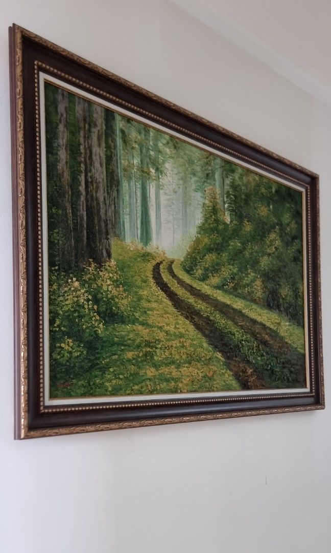 Lukisan handpainting Timbul 3D ( with signature ) jumbo size..ASLINYA ...