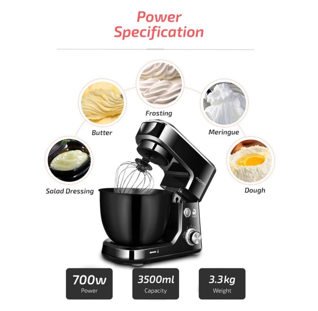 mayer 3.5l stand mixer in black, TV & Home Appliances, Kitchen ...