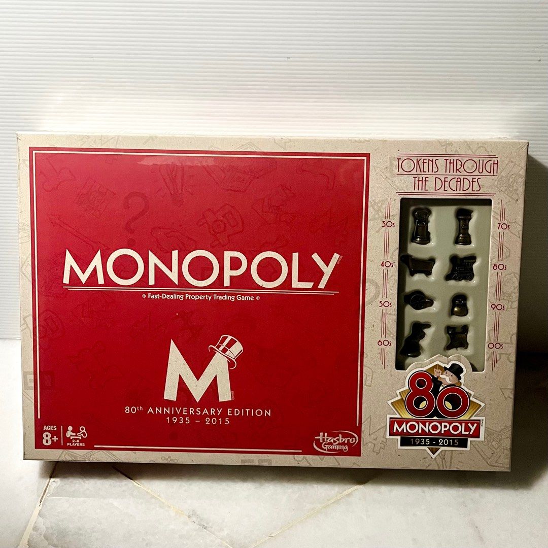 Original Monopoly 80th Anniversary Edition, Hobbies & Toys, Toys ...