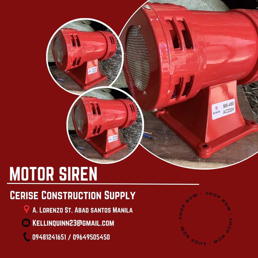 Motor Siren, Commercial & Industrial, Construction Tools & Equipment on Carousell