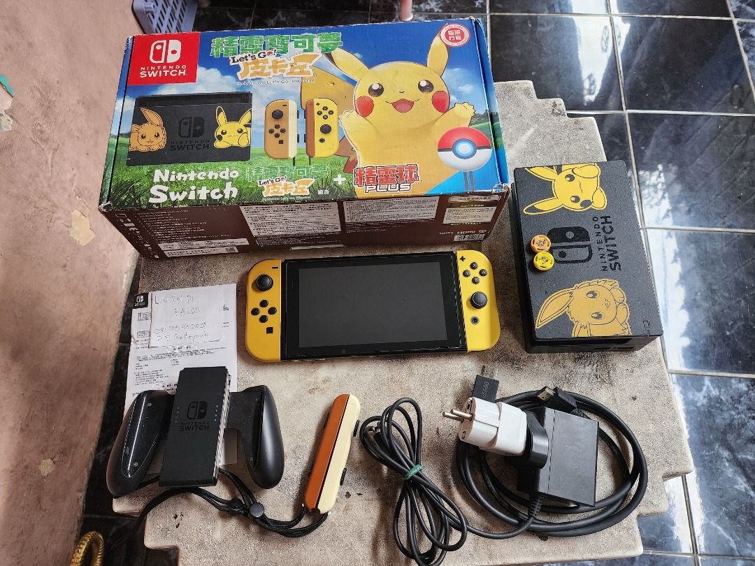 Nintendo Switch v1 CEFW Pokemon Lets Go Pikachu Edition Fullset 128GB ...
