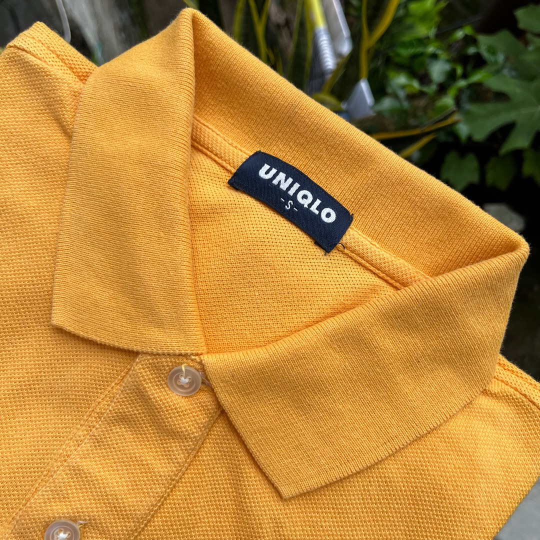 Polo Shirt UNIQLO Basic Classic Mustard (S), Fesyen Pria, Pakaian ...