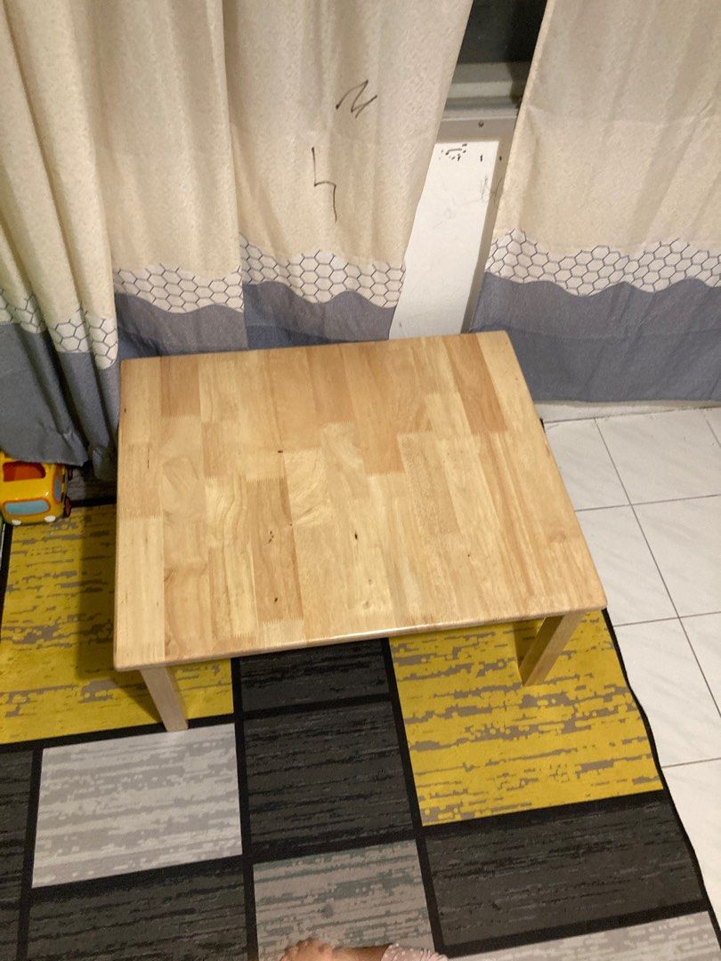 Rubberwood coffee table meja kopi, Furniture & Home Living, Furniture ...