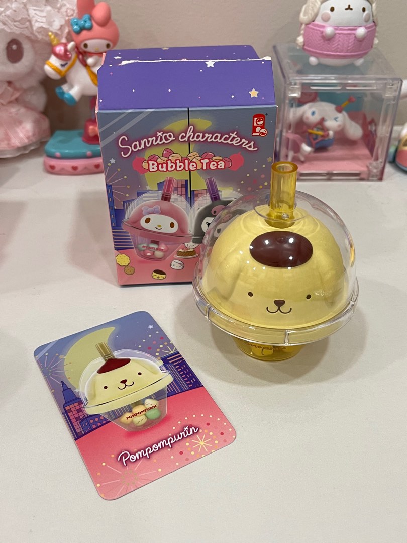 Sanrio Pompompurin Bubble tea blind box figurine, Hobbies & Toys, Toys ...