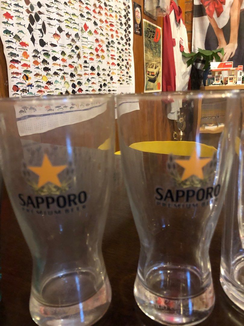 Sapporo beer glass, Furniture & Home Living, Kitchenware & Tableware ...