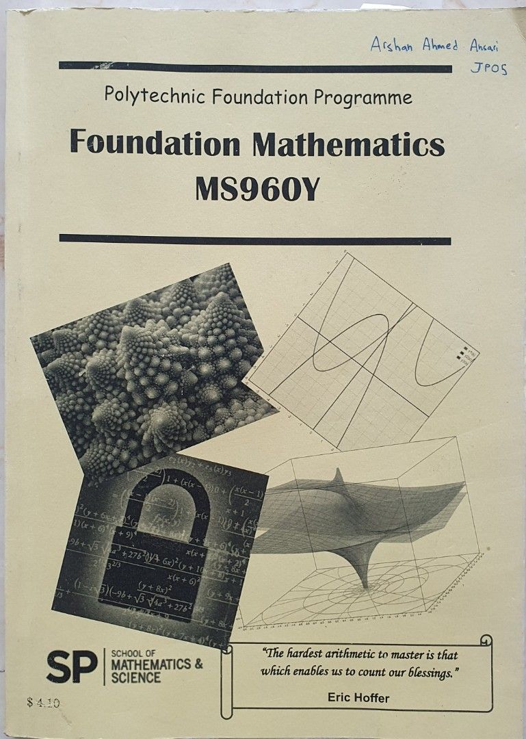 Singapore Polytechnic Foundation Mathematics Textbook, Hobbies & Toys ...