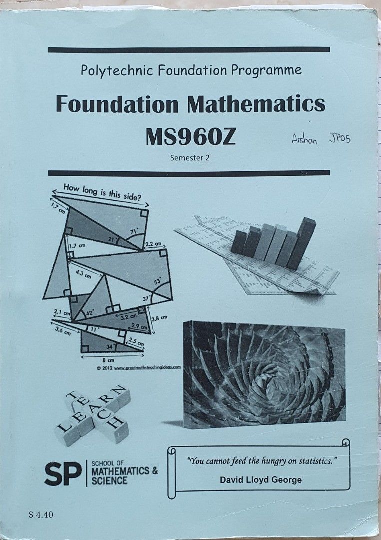 Singapore Polytechnic Foundation Mathematics Textbook, Hobbies & Toys ...