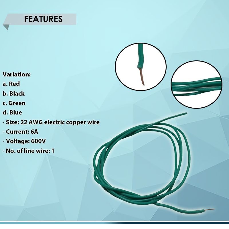 SOLID WIRE COPPER #22-AWG 1-METER per ORDER, ELECTRIC COPPER CABLE ...