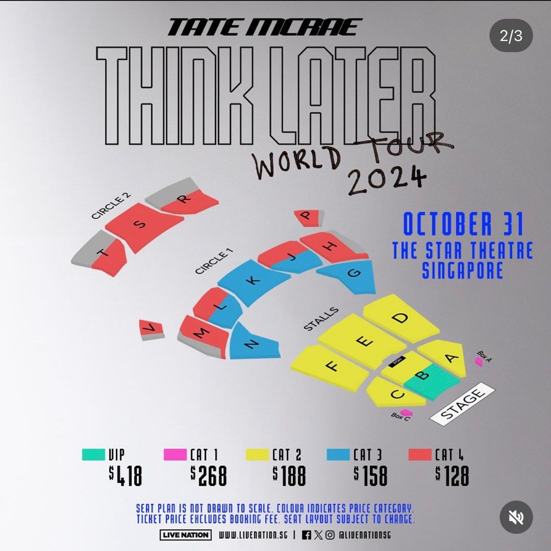 Tate McRae: Think Later Tour in Singapore, Tickets & Vouchers, Event ...