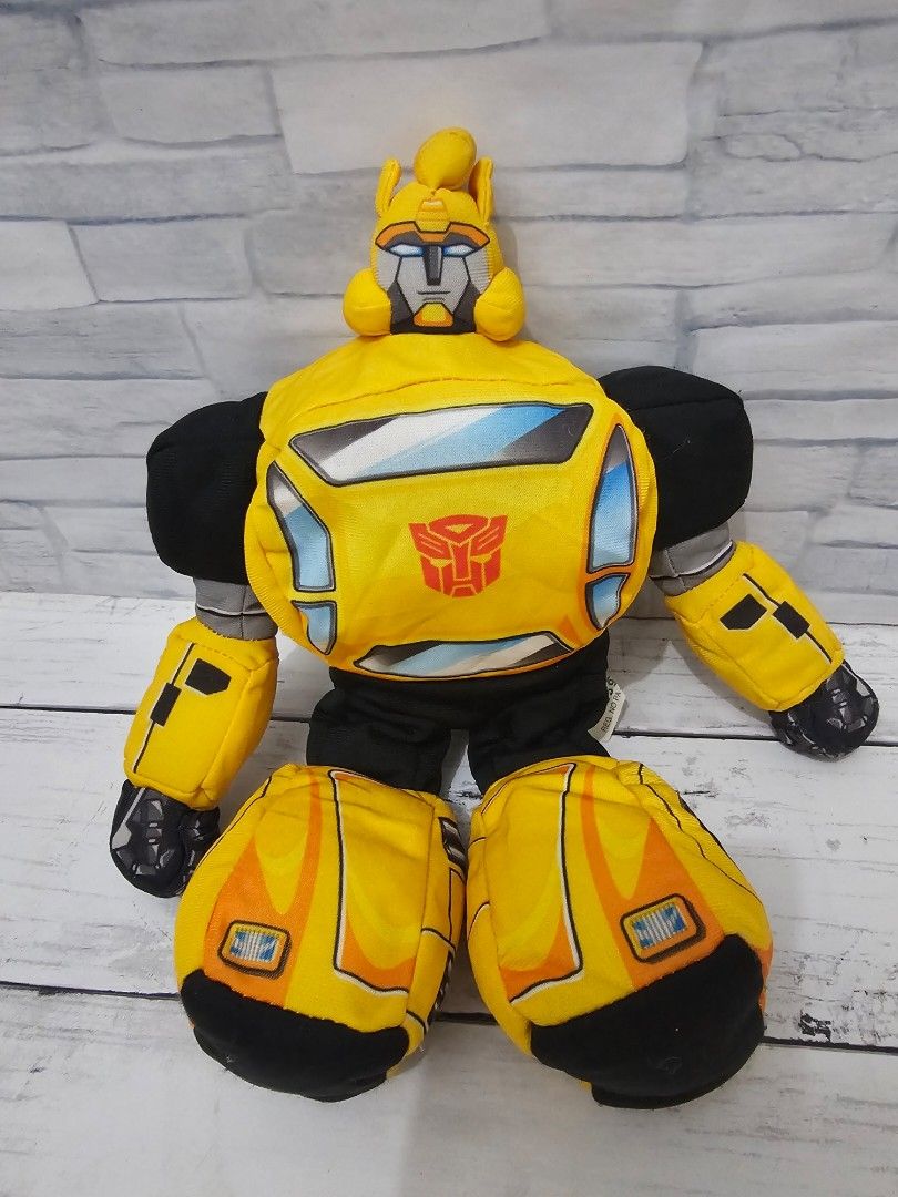 TRANSFORMER SLUMBLEBEE BUMBLEBEE PLUSH REVERSIBLE CAR ROBOT HASBRO 10 ...