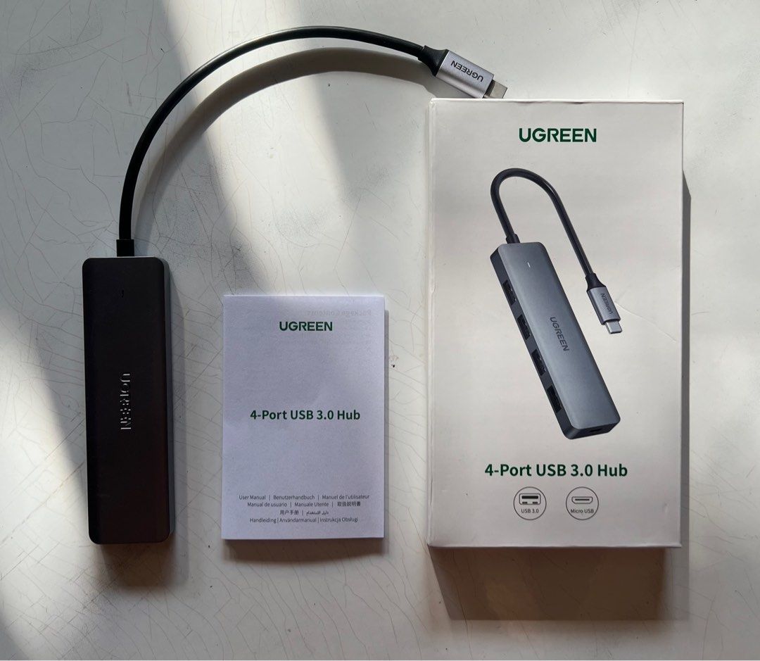 UGREEN 4-Port USB 3.0 Hub (Multi Adapter Laptop Macbook Air Pro Ipad ...