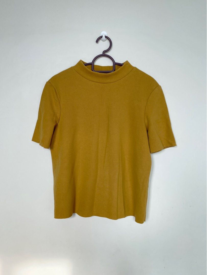 Zara Mustard Top, Women's Fashion, Tops, Shirts on Carousell