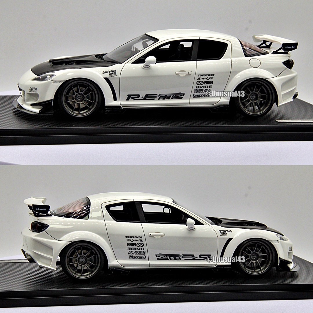 1/18 Ignition Model Mazda RX-8 (SE3P) RE Amemiya White, Hobbies & Toys ...
