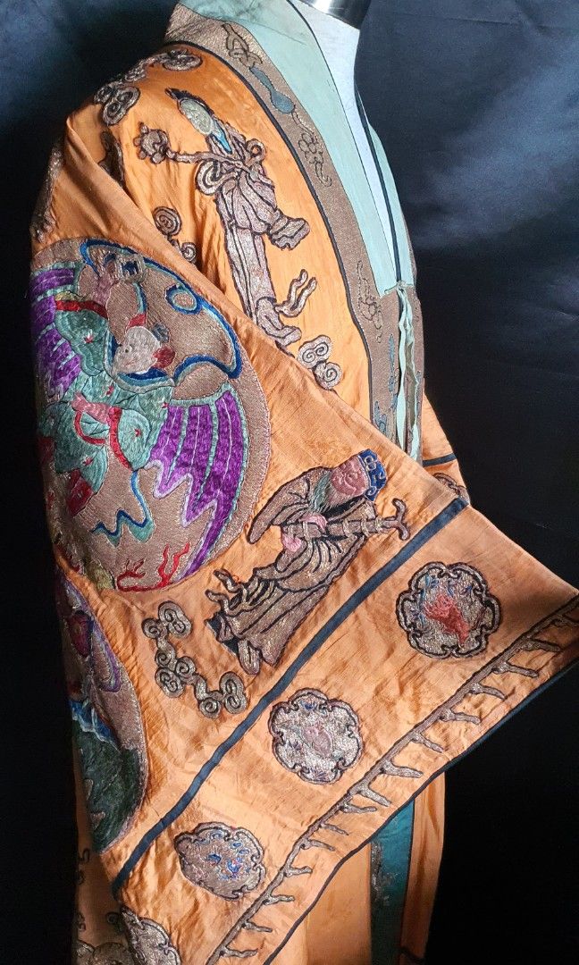 19thc Taoist Priest Dragon Silk Robe 清朝道教道袍 Hobbies And Toys