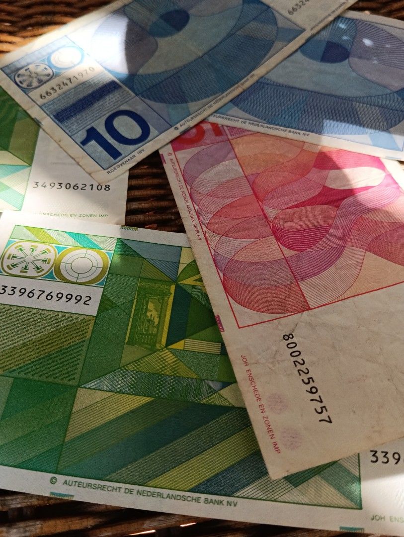 5 lembar uang Gulden Belanda Original, Antik, Uang Lama di Carousell