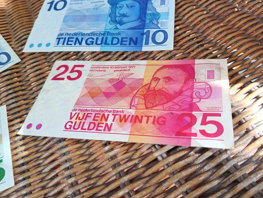 5 lembar uang Gulden Belanda Original, Antik, Uang Lama di Carousell