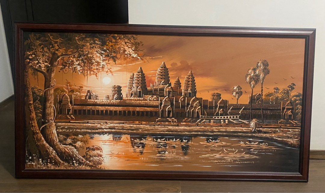 Angkor Wat Oil Painting, Furniture & Home Living, Home Decor ...