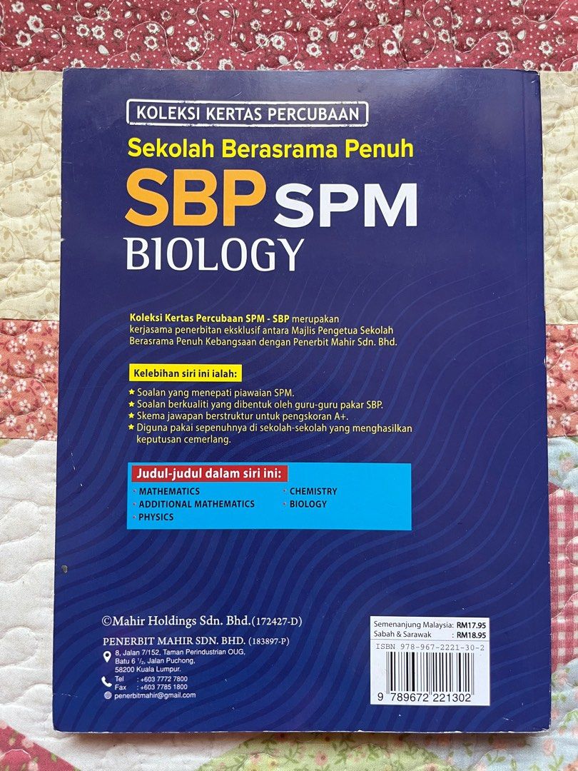 BUKU LATIHAN BIOLOGI SBP, Hobbies & Toys, Books & Magazines, Textbooks ...