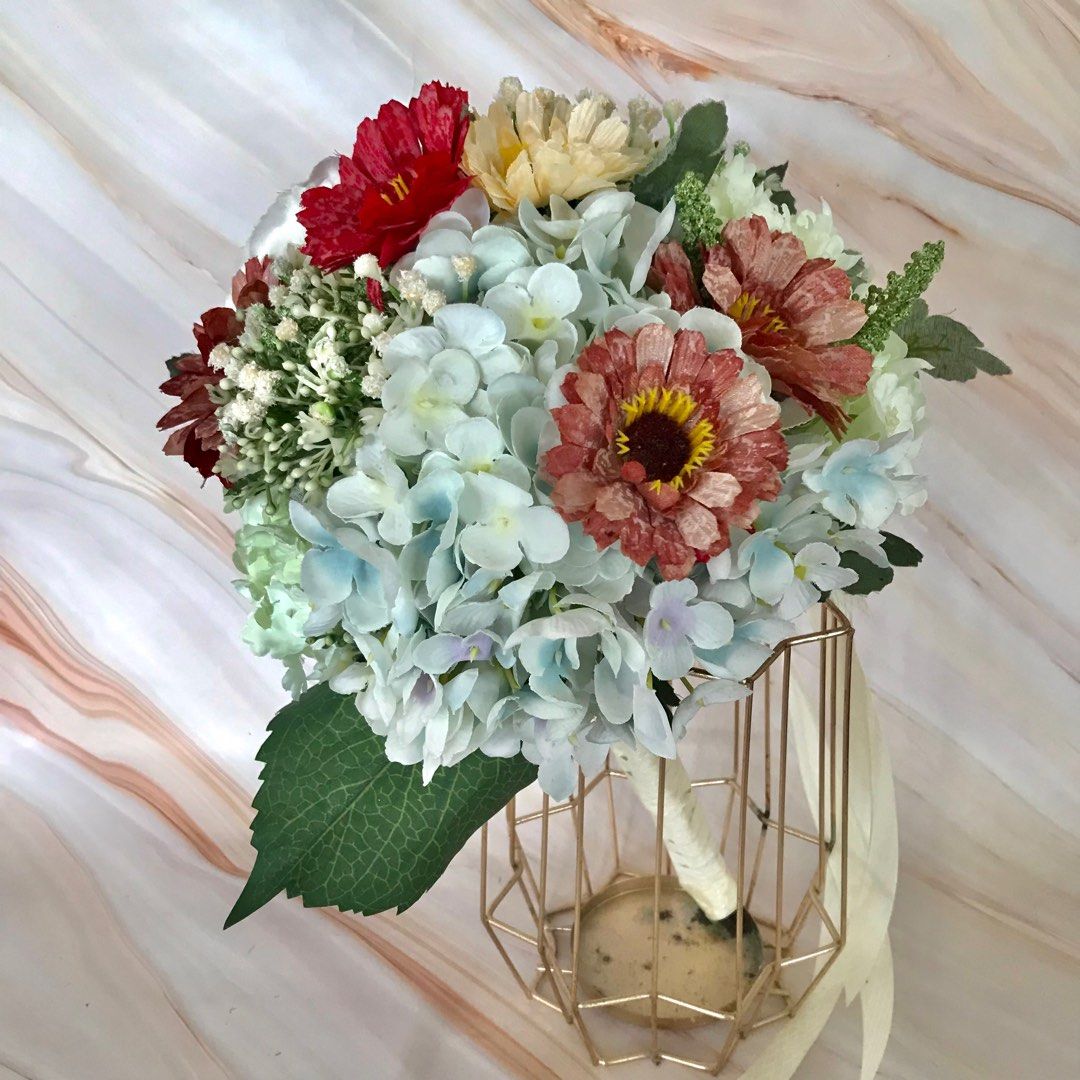 Bunga Tangan Artificial Pengantin & Tunang / hand bouquet, Furniture ...