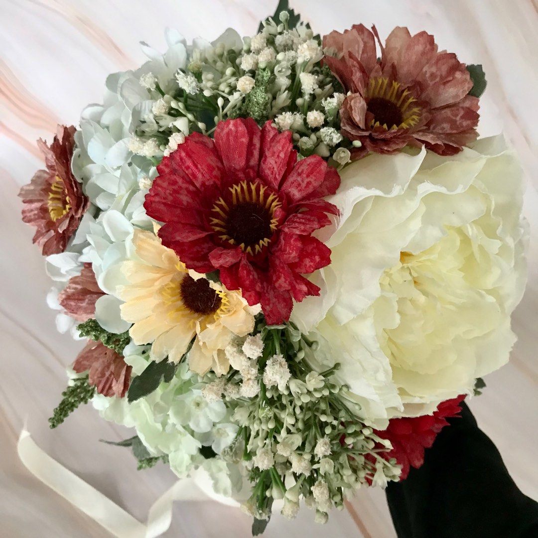 Bunga Tangan Artificial Pengantin & Tunang / hand bouquet, Furniture ...