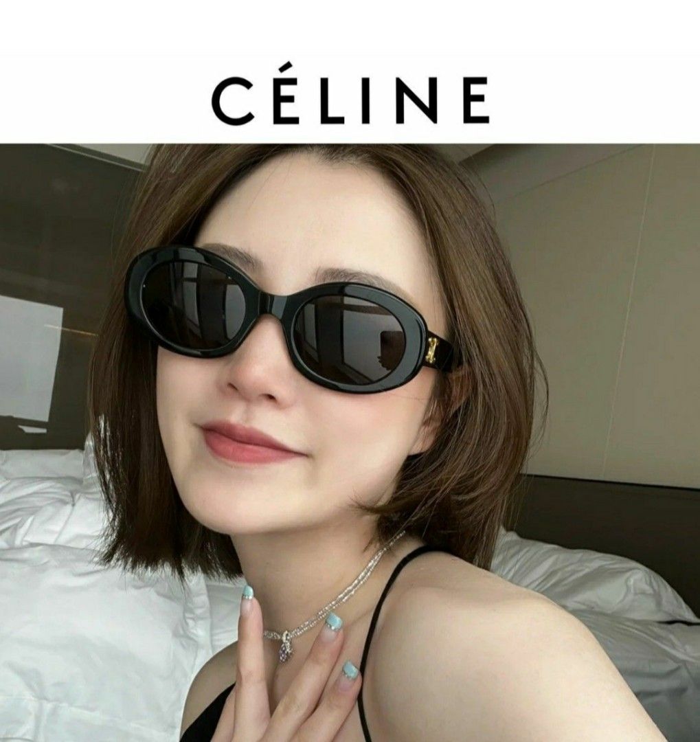 Celine triomphe 01 oval, Women's Fashion, Watches & Accessories ...