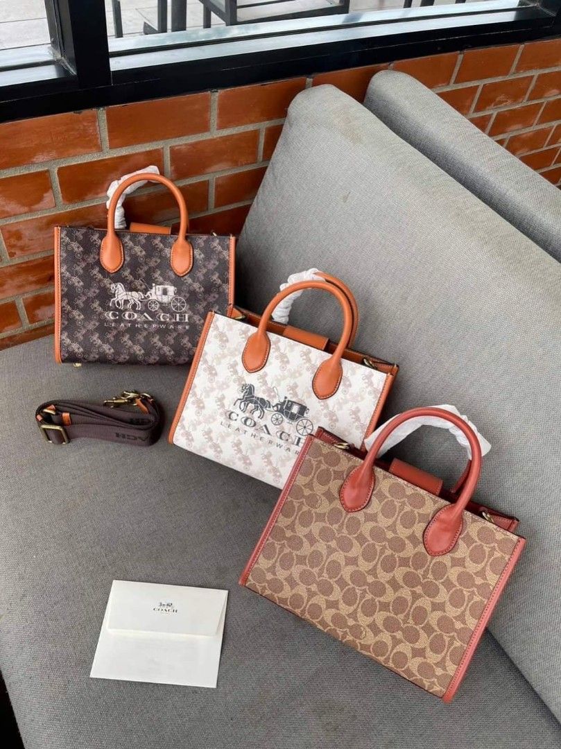 Coach Ace Tote 26 In Signature Canvas And with Horse and Carriage Print ...