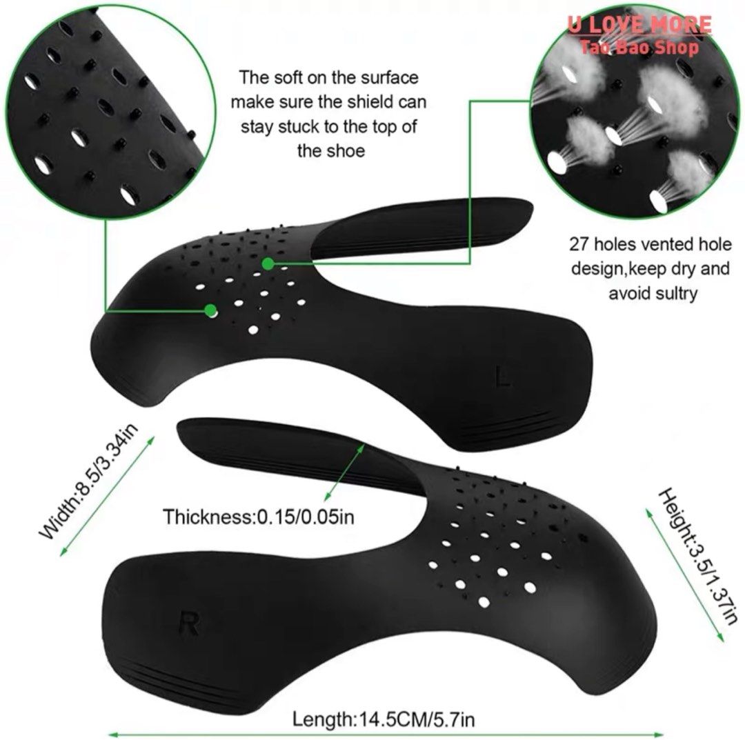 Crease Protector Shoe Anti Crease Bending Crack Toe Cap, 男裝, 鞋, 鞋墊及飾物 ...