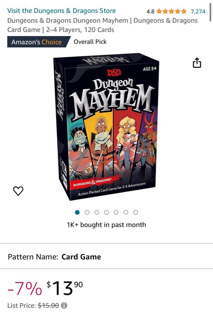 D&D Dungeon Mayhem, Hobbies & Toys, Toys & Games on Carousell