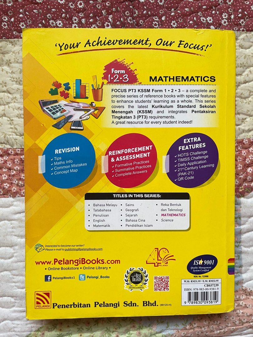 Focus Mathematics Pt3 Kssm Hobbies And Toys Books And Magazines Textbooks On Carousell