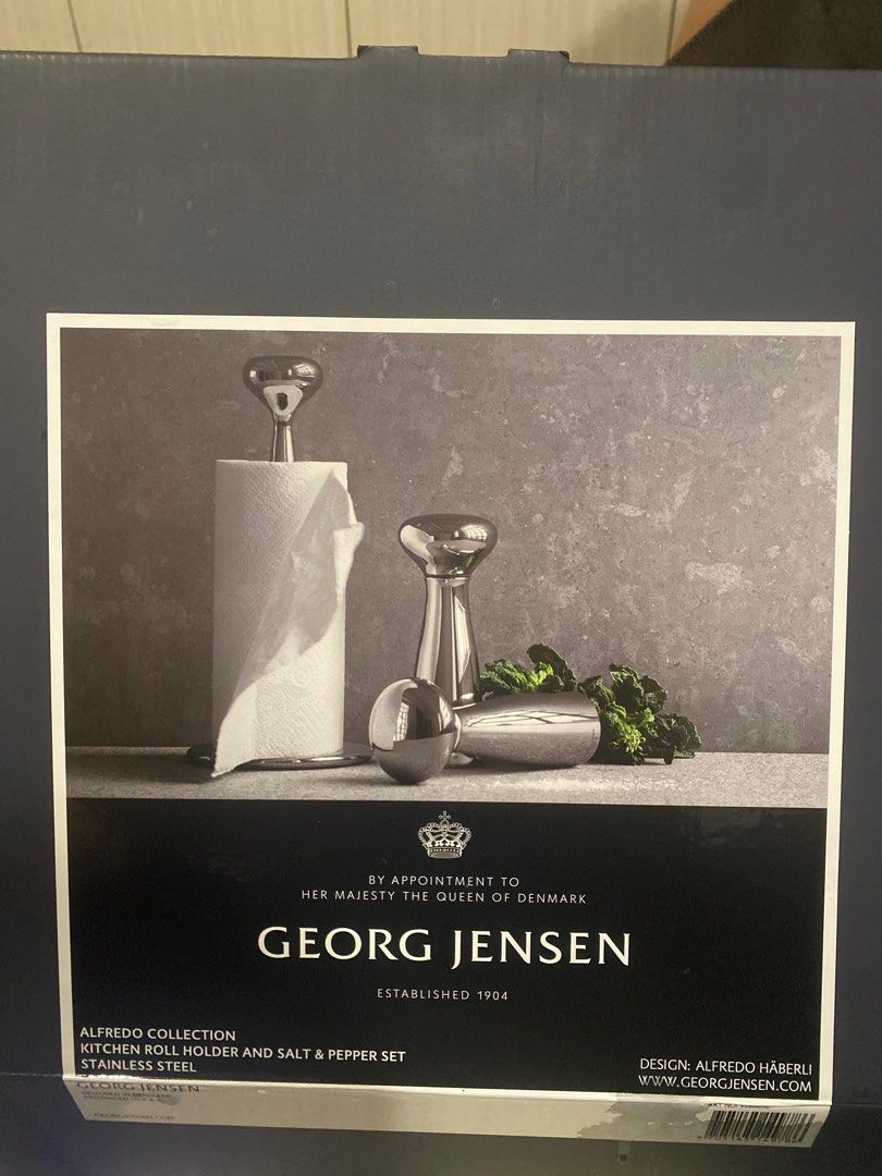 Georg Jenson Kitchen Roll Holder and Salt & Pepper , Furniture & Home ...