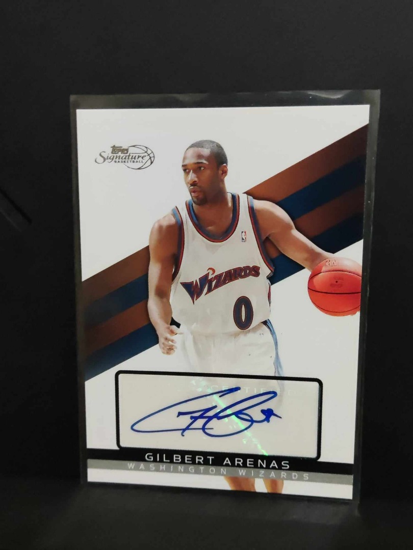 Gilbert Arenas NBA籃球簽名卡 Topps Signature Autograph card 限量, 興趣及遊戲, 收藏品及 ...