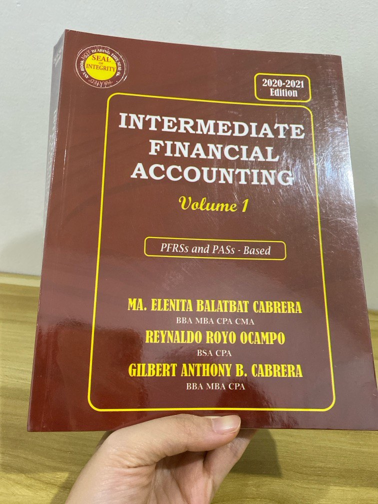Intermediate Financial Accounting vol. 1 by Cabrera and Ocampo, 2020 ...
