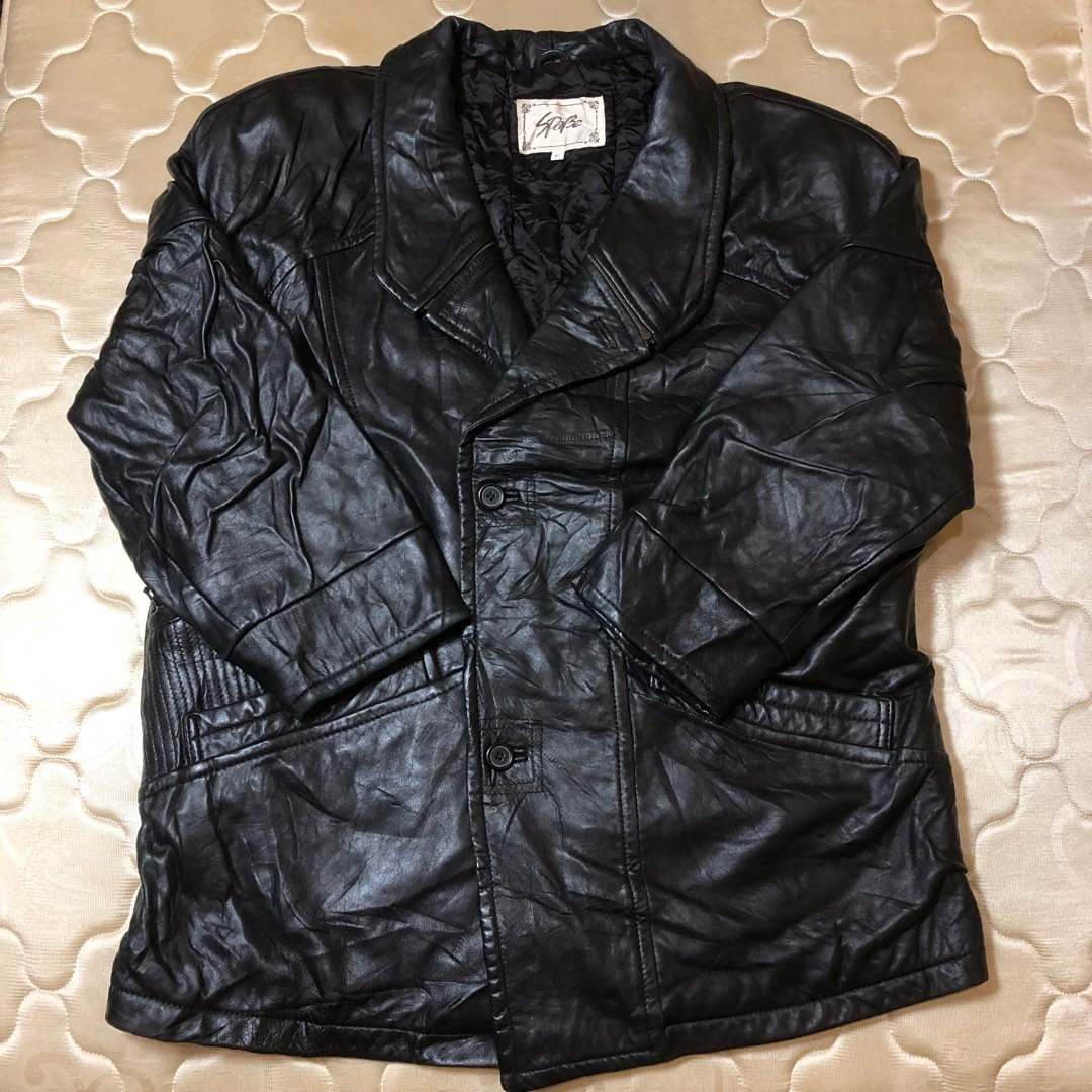 Japanese Brand Leather Jacket, Men's Fashion, Coats, Jackets and ...