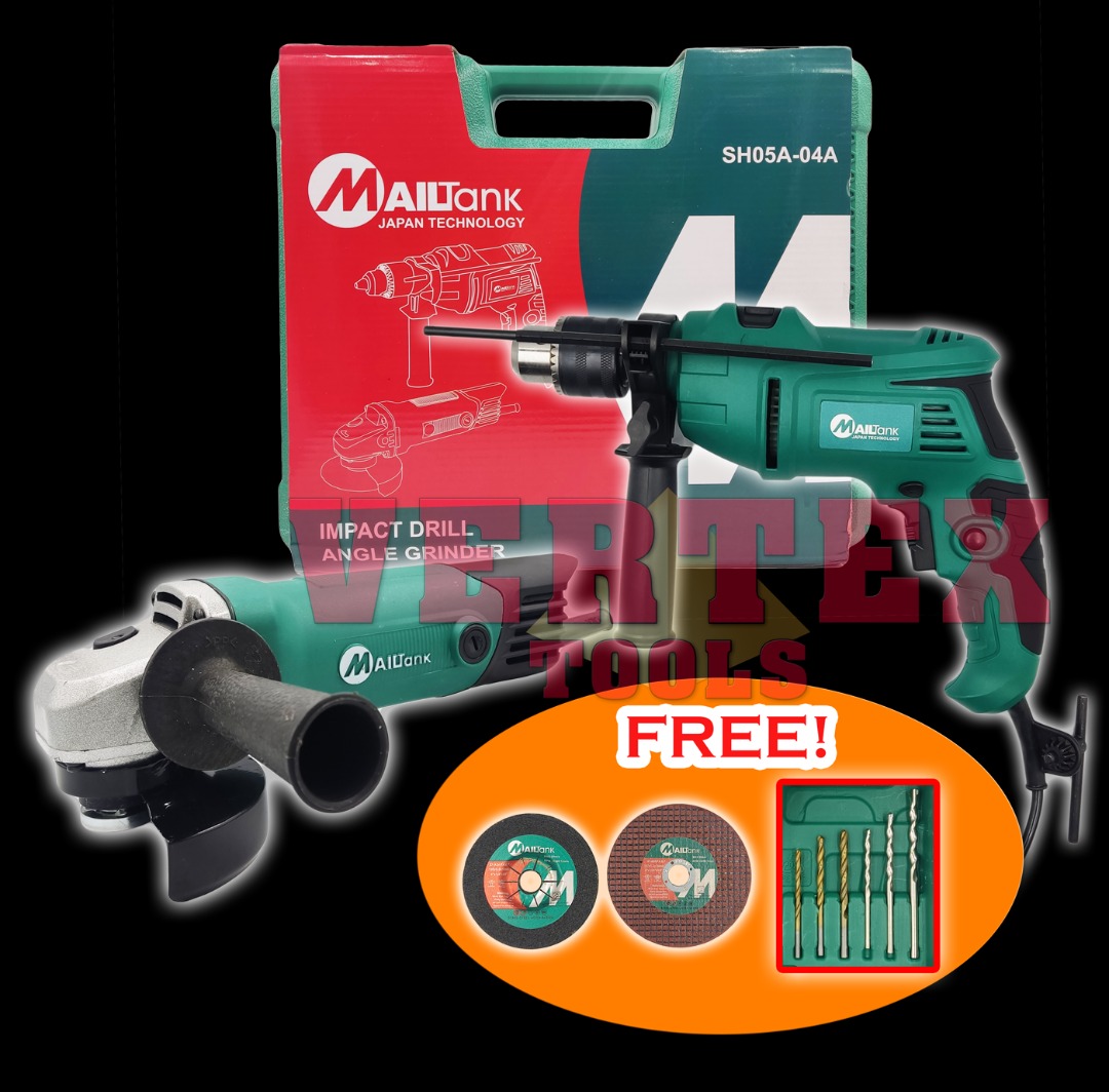 Mailtank SH05A-04A Impact Drill (SH05A-04A)+ Angle Grinder (SH05A ...